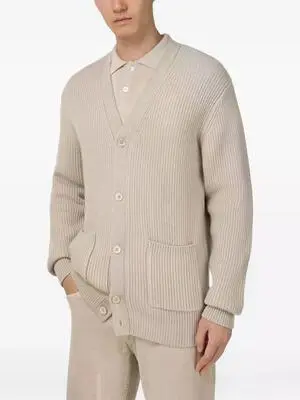 Boggi Milano Ribbed Knit Cardigan