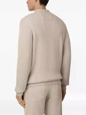 Boggi Milano Ribbed Knit Cardigan
