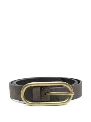 TELA Oval Buckle Belt - Grey
