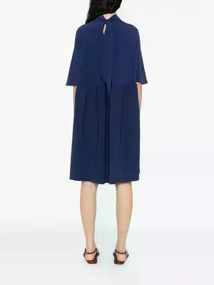 Talbot Runhof Roll-neck Gathered Dress