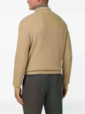 Boggi Milano Ribbed-knit Merino Wool Sweater