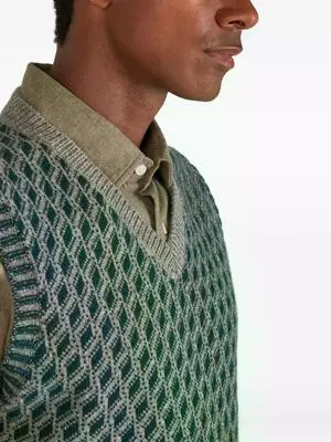 ZANONE Jacquard Virgin Wool Vest