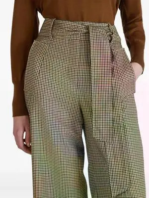 Incotex Belted Check Trousers