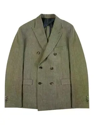 SLOWEAR Double-breasted Linen Blazer