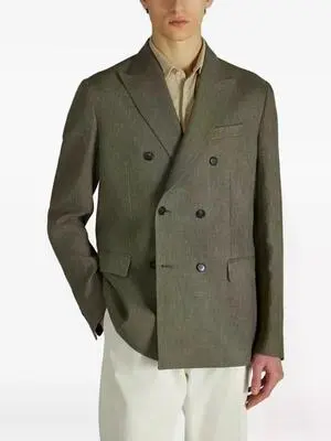 SLOWEAR Double-breasted Linen Blazer