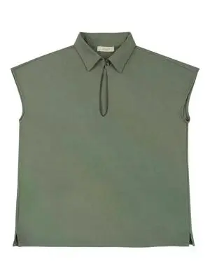 SLOWEAR Keyhole Polo Top