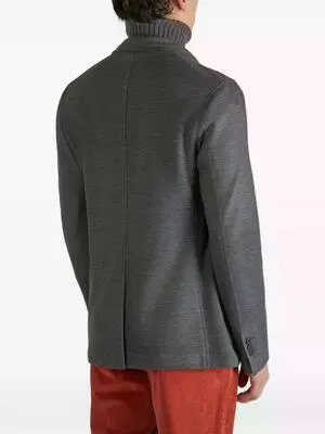 Montedoro Hopsack Two-button Blazer - Grey