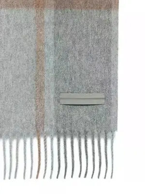 Zegna Fringed-detail Scarf - Blue