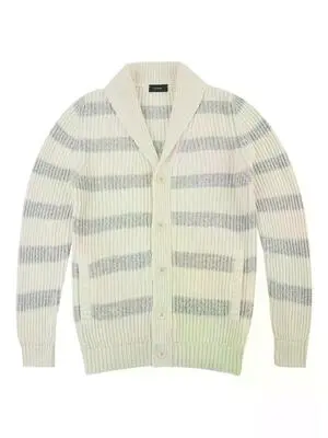 SLOWEAR Striped Shawl-collar Cardigan