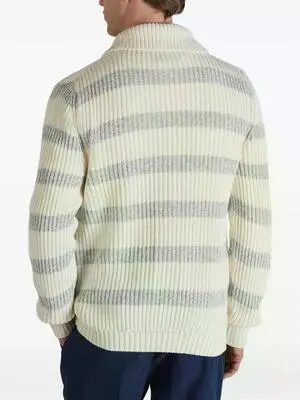 SLOWEAR Striped Shawl-collar Cardigan