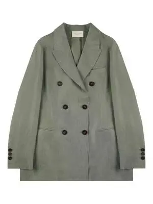 SLOWEAR Double-breasted Linen Jacket