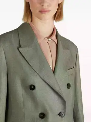 SLOWEAR Double-breasted Linen Jacket