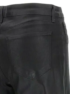 L'Agence Sneeki Coated Flare Jeans - Black