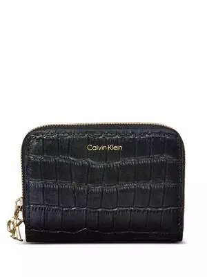 Calvin Klein Embossed Zip Wallet - Black