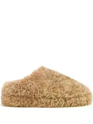 Apparis Misha Bouclette Slippers - Neutrals