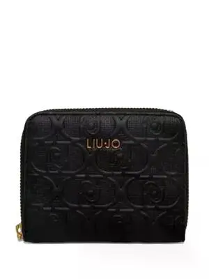 Liu Jo Embossed Zip-around Wallet - Black