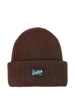 MC2 SAINT BARTH Ribbed Knit Hat Brown