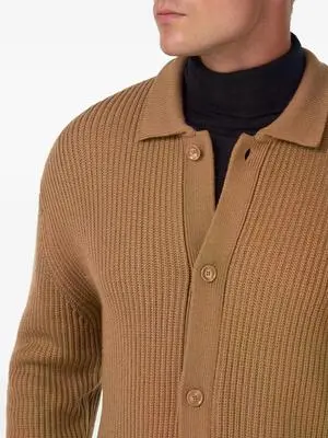 Boggi Milano Ribbed-knit Buttoned Cardigan