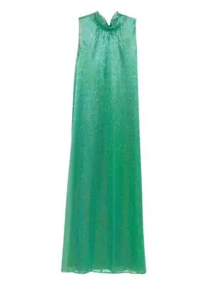 Talbot Runhof High Neck Sleeveless Midi Dress