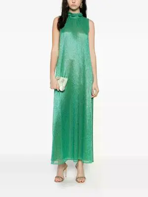 Talbot Runhof High Neck Sleeveless Midi Dress