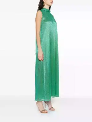 Talbot Runhof High Neck Sleeveless Midi Dress