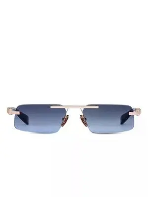 Balmain Geometric Sunglasses - Blue
