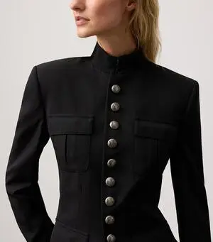 Ralph Lauren Wool Grain De Poudre Eliza Jacket