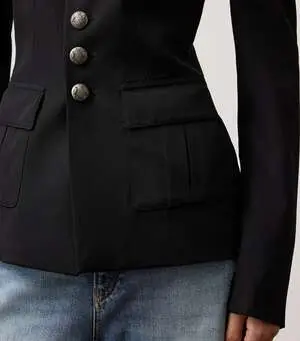 Ralph Lauren Wool Grain De Poudre Eliza Jacket