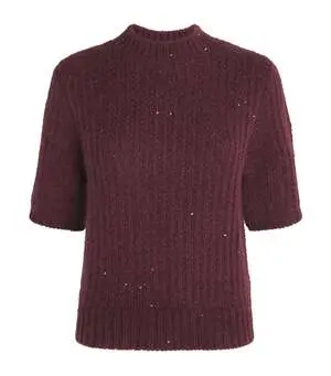Eleventy Wool-blend Sequin Sweater