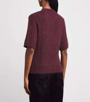 Eleventy Wool-blend Sequin Sweater