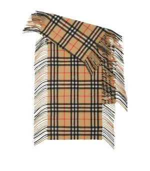Burberry Cashmere Check Happy Scarf Beige