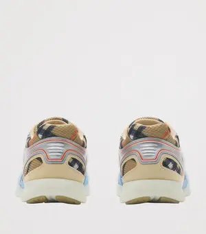 Burberry Leather Check Matrix Sneakers - Beige