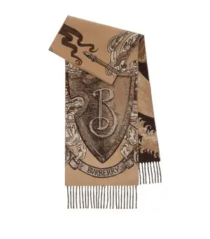 Burberry Cashmere Ekd Scarf - Beige