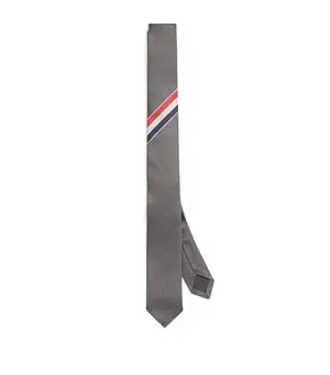 Thom Browne Silk Neck Tie - Grey