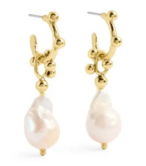Ulla Johnson Pearl Lilith Hoop Earrings - White
