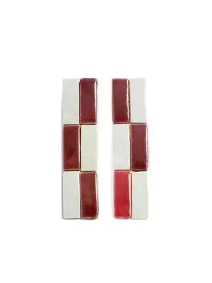 ANDRES GALLARDO Tile Earrings - White