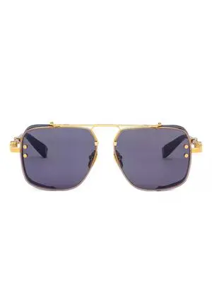 Balmain Legend Geometric-frame Sunglasses - Black