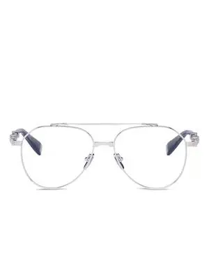 Balmain Pilot Frame Eyeglasses - Silver