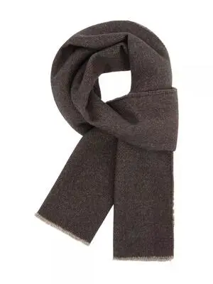 Boggi Milano Chevron-knit Scarf - Brown
