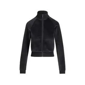 SKIMS Velour Shrunken Track Jacket - Onyx
