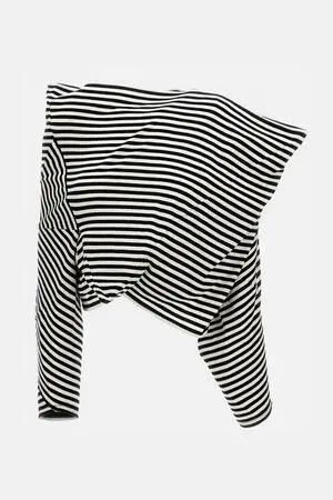 Junya Watanabe Striped Sweater - Black
