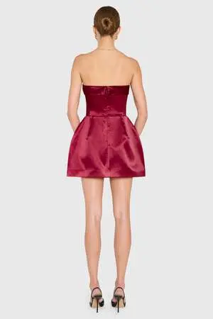 Amanda Uprichard Lucienne Skort Romper - Wine