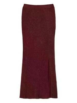 TWINSET Lurex Knit Midi Skirt