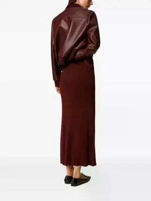 TWINSET Lurex Knit Midi Skirt