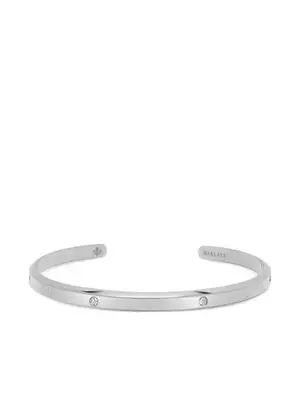 NIALAYA JEWELRY Fleur De Lis Open Cuff - Silver