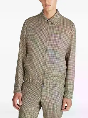 Incotex Checked Zip-up Bomber Jacket
