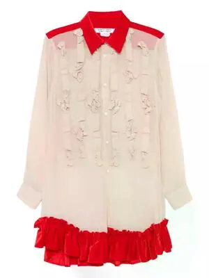 Comme Des Garçons Long-sleeved Button-down Blouse