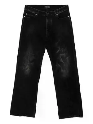 Balenciaga Black Wash Jeans For Men
