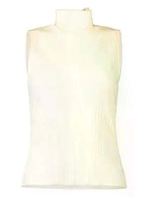 Vince Sleeveless Ribbed Turtleneck Top