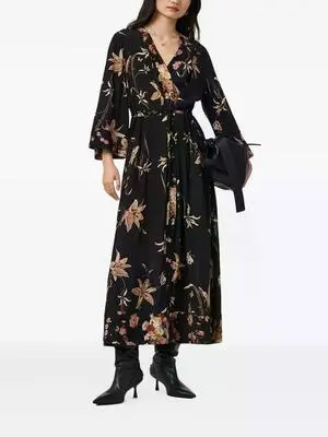 ALLSAINTS Diana Floral-pattern Midi Dress
